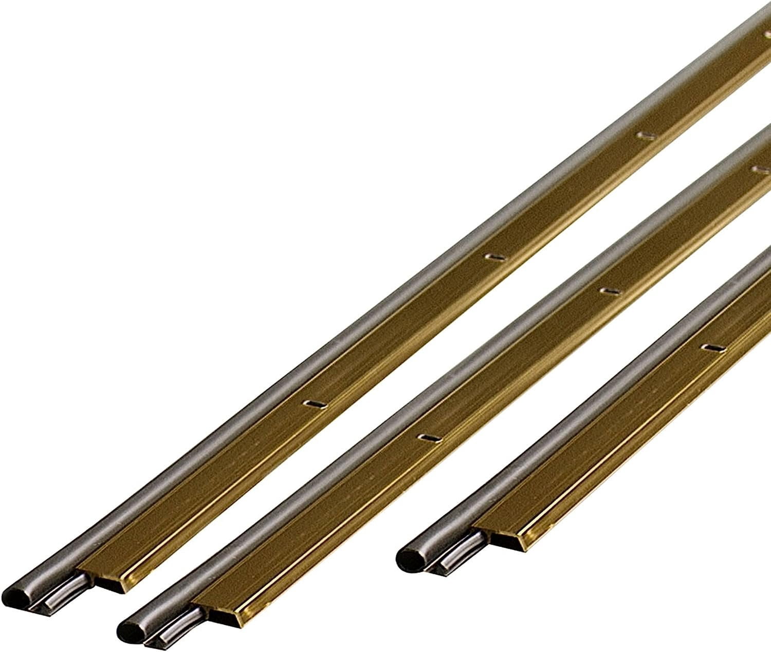 Jamb up weatherstrip with Vinyl Bulb compresses and Screws, Brite Gold ...