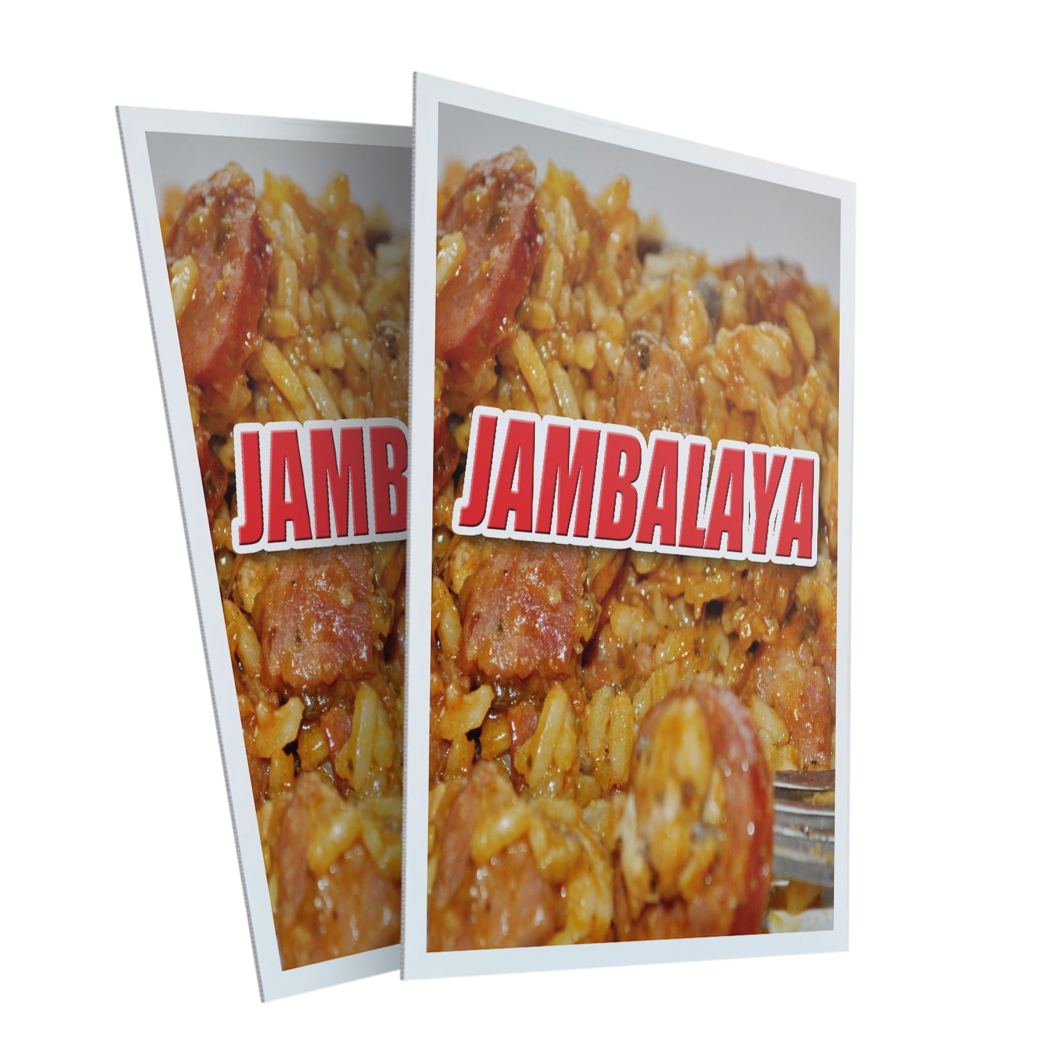 Jambalaya (2-PACK) 24" x 36" Plastic Signs | Sign Insert 4mm Corrugated ...