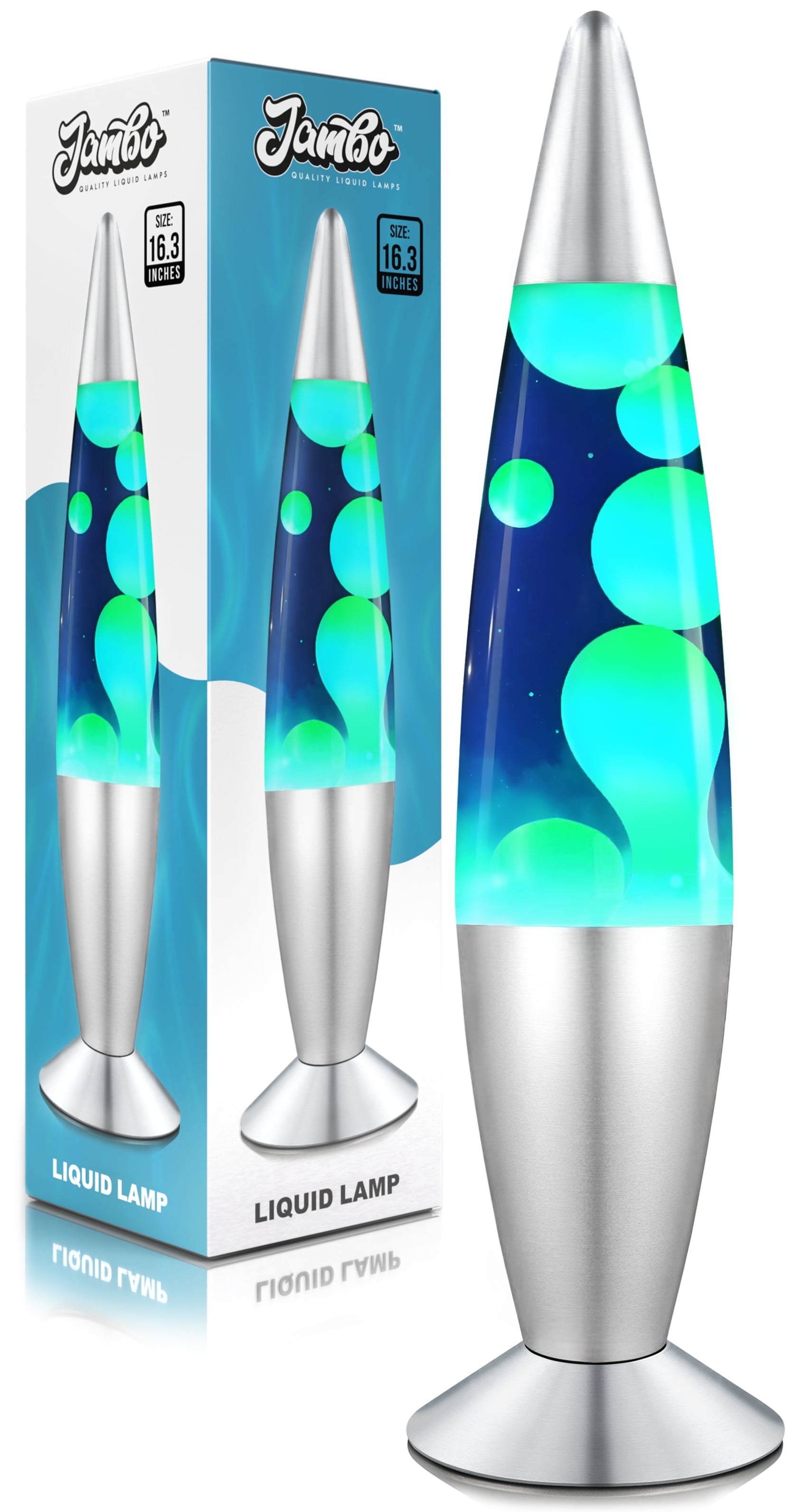 Jambo, Motion Lamp, 16 inch, Blue with Yellow/Green Wax - Walmart.com