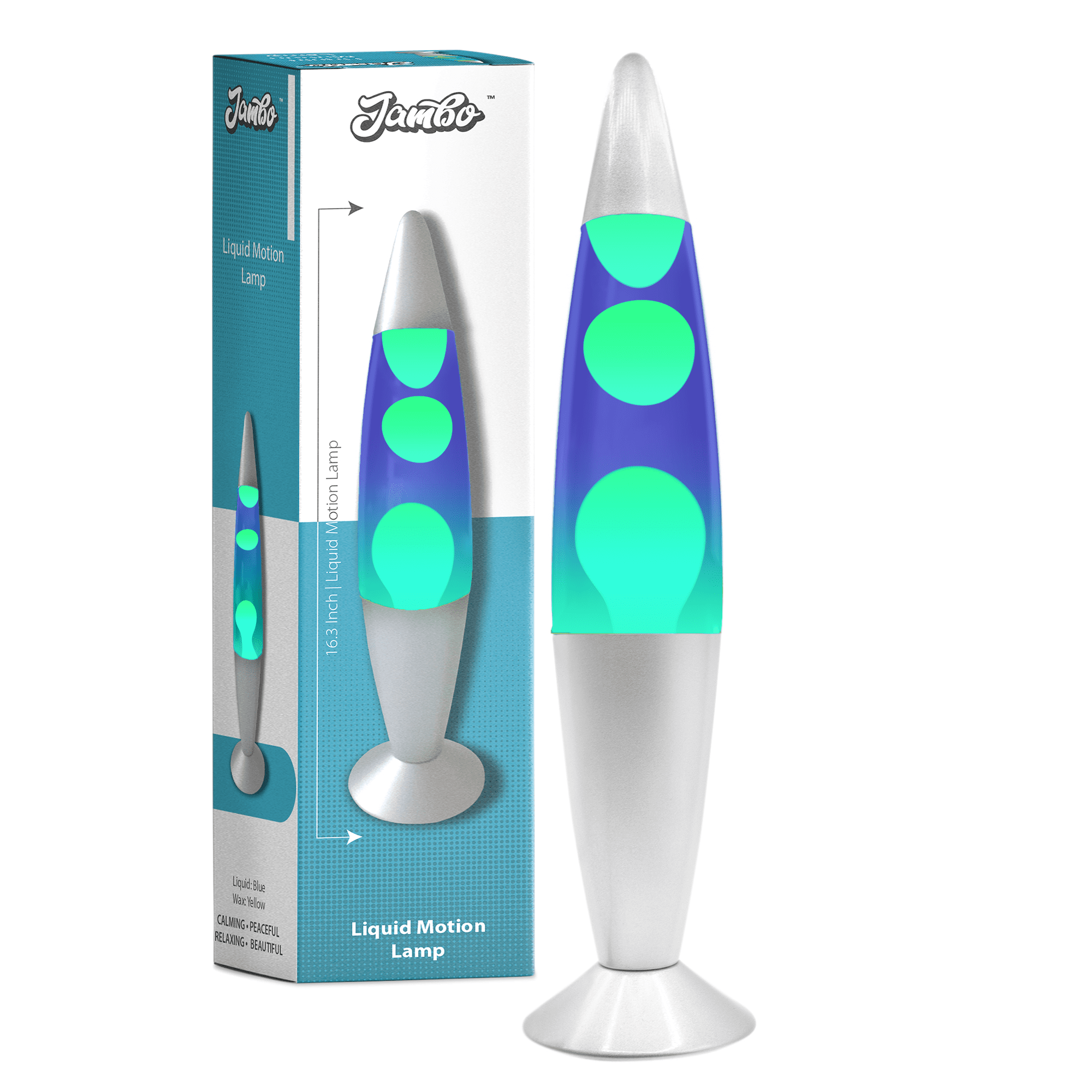 Jambo Groovy 16-inch Accent Motion Lamp, Table Electricity - Blue ...
