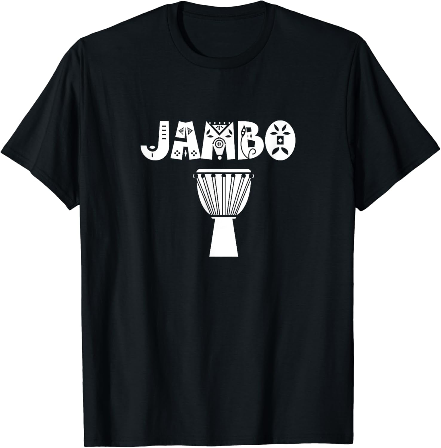 Jambo Swahili Greeting Africa Safari African T-Shirt mens t shirt，black ...