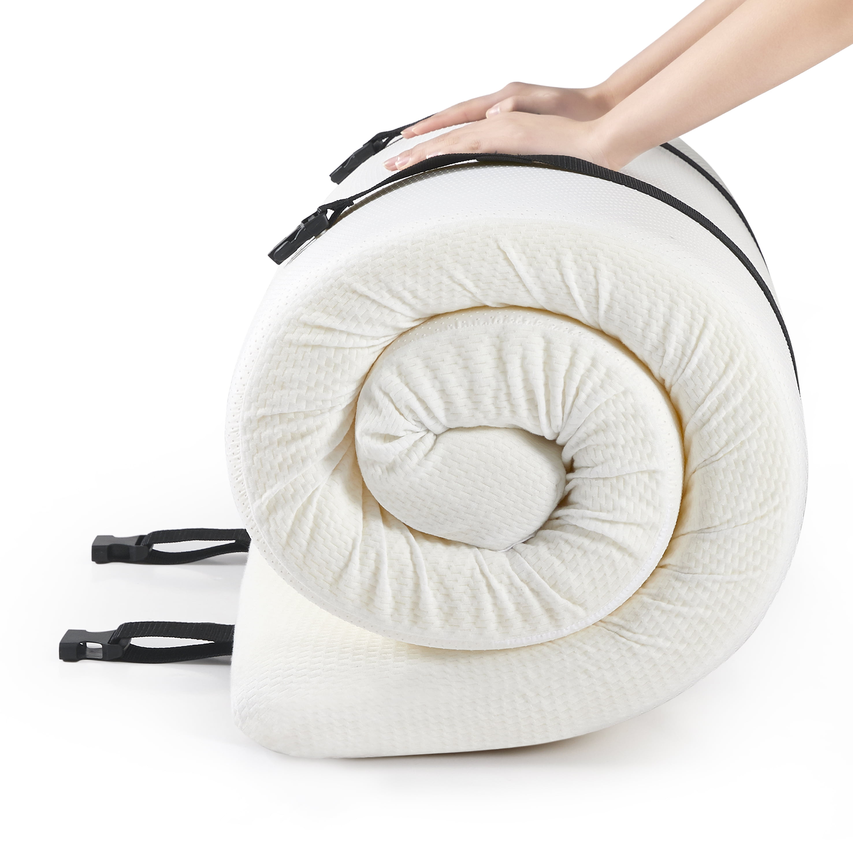 Jamdok 3Inch Cot Mattress Topper,Narrow Twin Roll up Camping Mattress ...