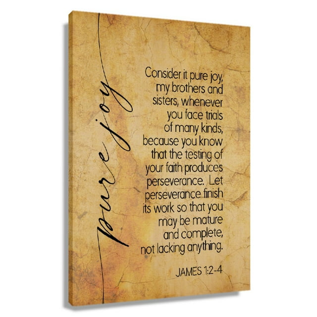 James 1 2-4 Bible Scripture Wall Art Bible Poster Decoration Hanging ...
