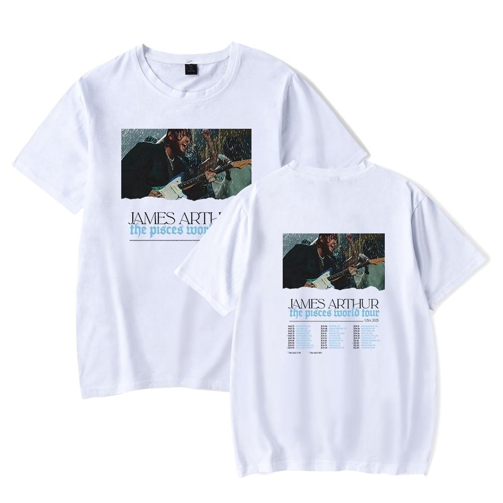 James Arthur Merch T-shirt Classic Printed Hip Hop Short Sleeve Role ...