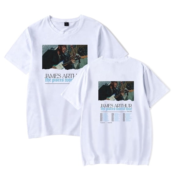 James Arthur Merch T-shirt Classic Printed Hip Hop Short Sleeve Role ...