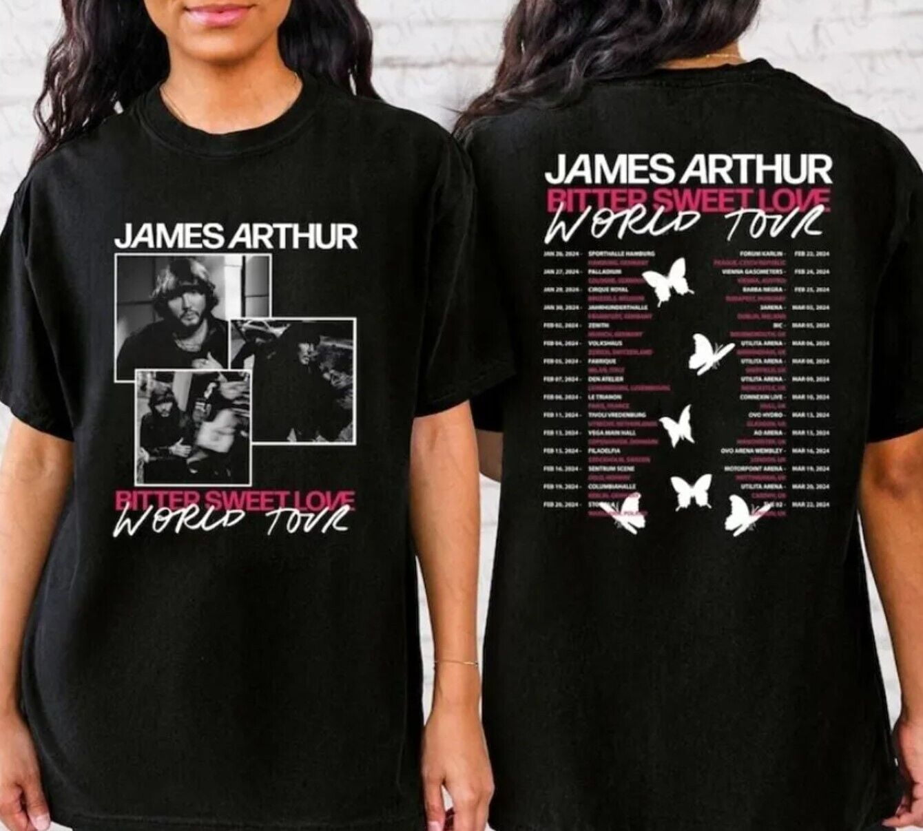 James Arthur Tour 2024 Shirt, 2 Sided T-Shirt - Walmart.com