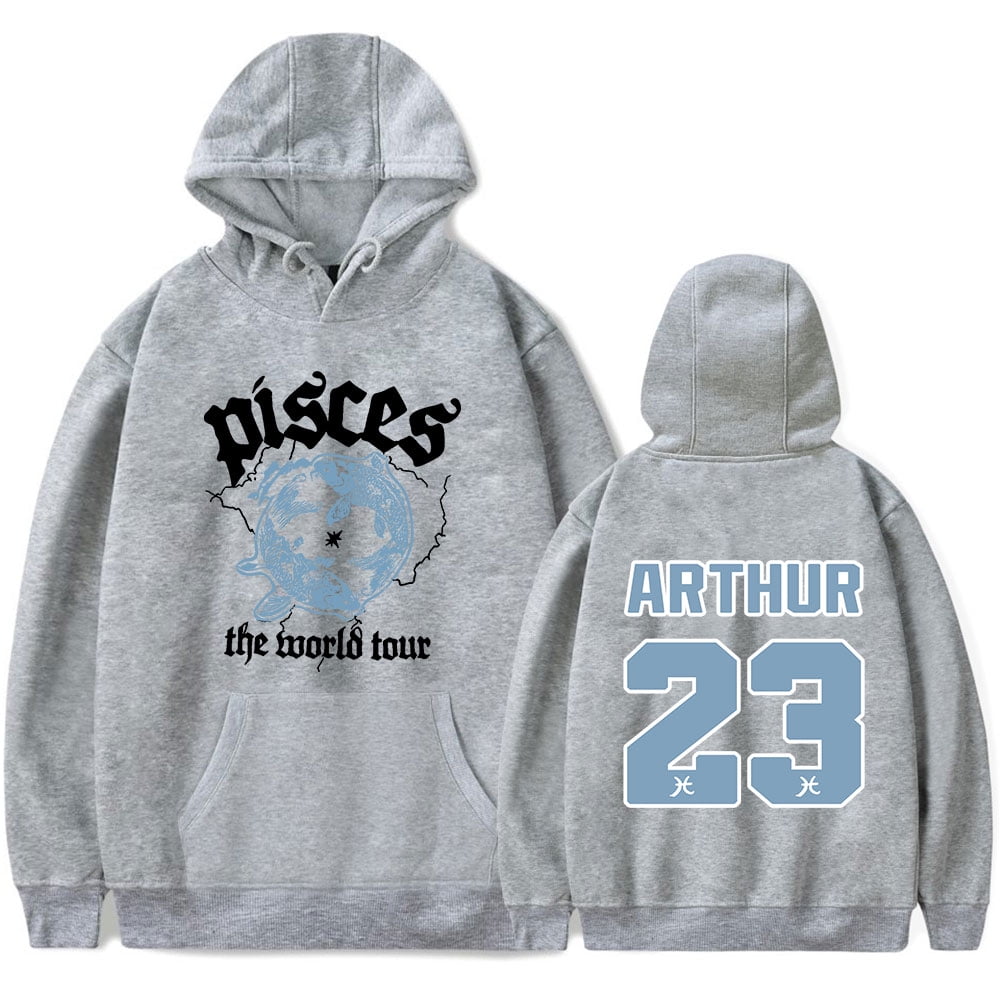 James Arthur merch Pisces World Tour Hockey Hooded Drawstring Pocket ...