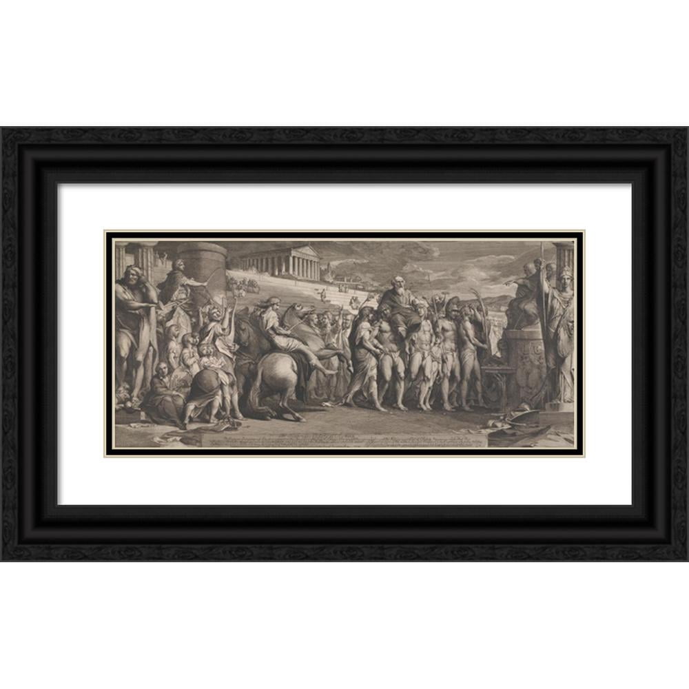 James Barry 14x8 Black Ornate Wood Framed Double Matted Museum Art ...