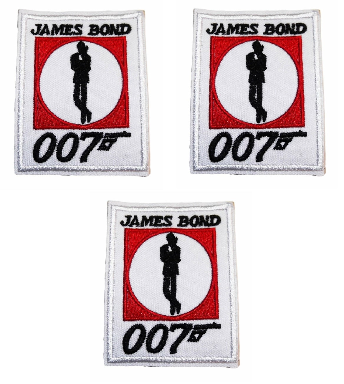 James Bond 007 Embroidered Iron On Patch Set of 3 Patches - Walmart ...