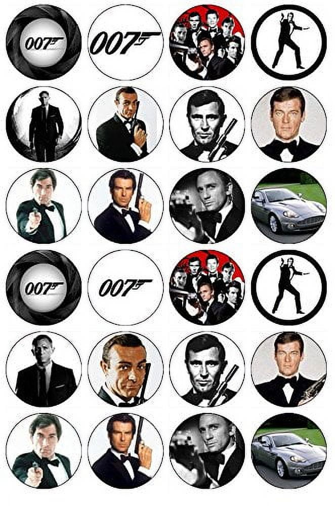 James Bond 007 Pierce Brosnan , Sean Connery and Timothy Dalton Edible ...
