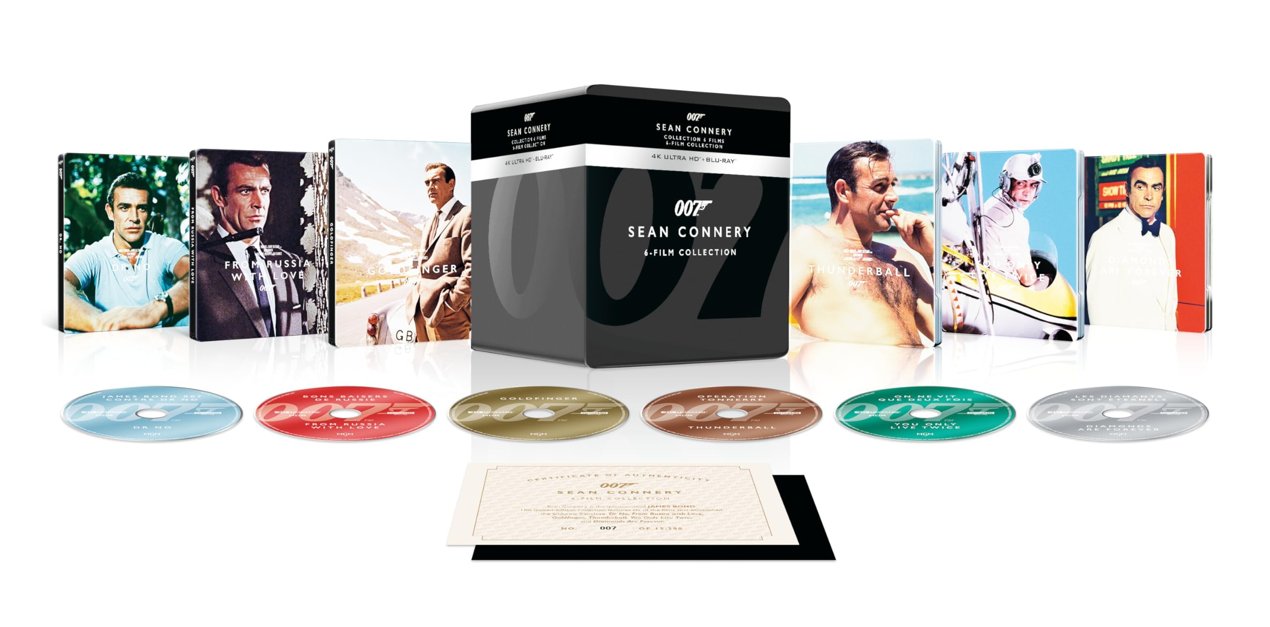 James Bond - Sean Connery Collection (Steelbook) (4K Ultra HD) Anthony ...