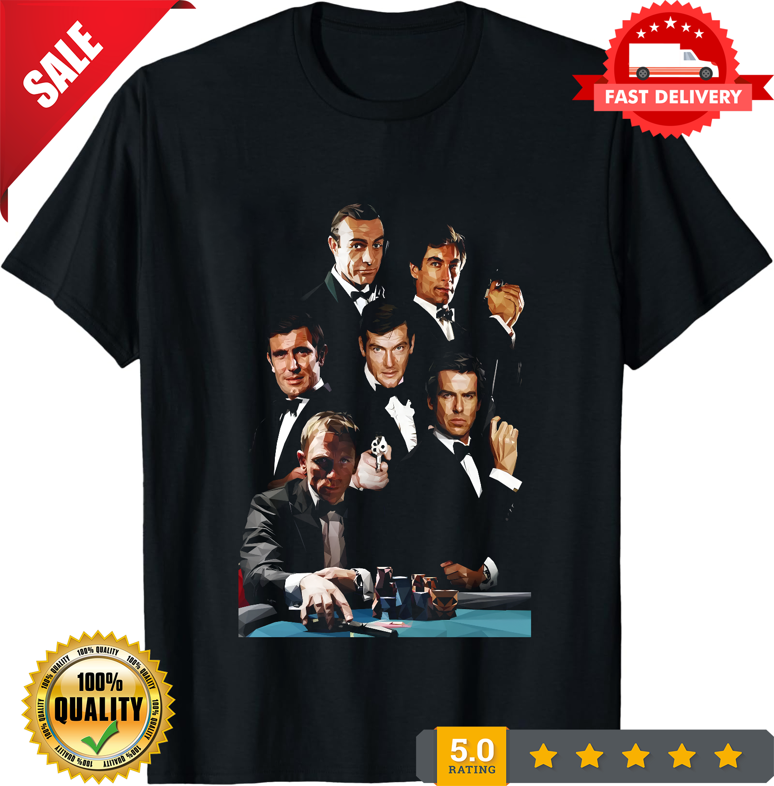 James Bond T-shirt Vintage Bond Collection Merch Unisex Heavy Cotton ...