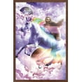 James Booker - Epic Space Sloth Riding On Unicorn Wall Poster, 14.725" x 22.375" Framed ...