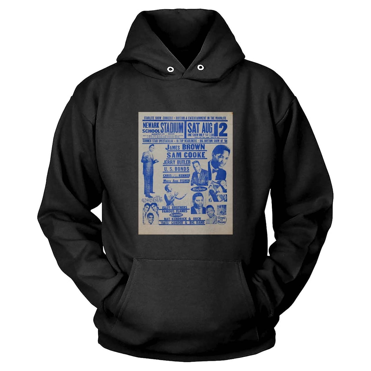 James Brown, Sam Cooke & Isley Bros 1961 Newark NJ Concert Hoodie ...
