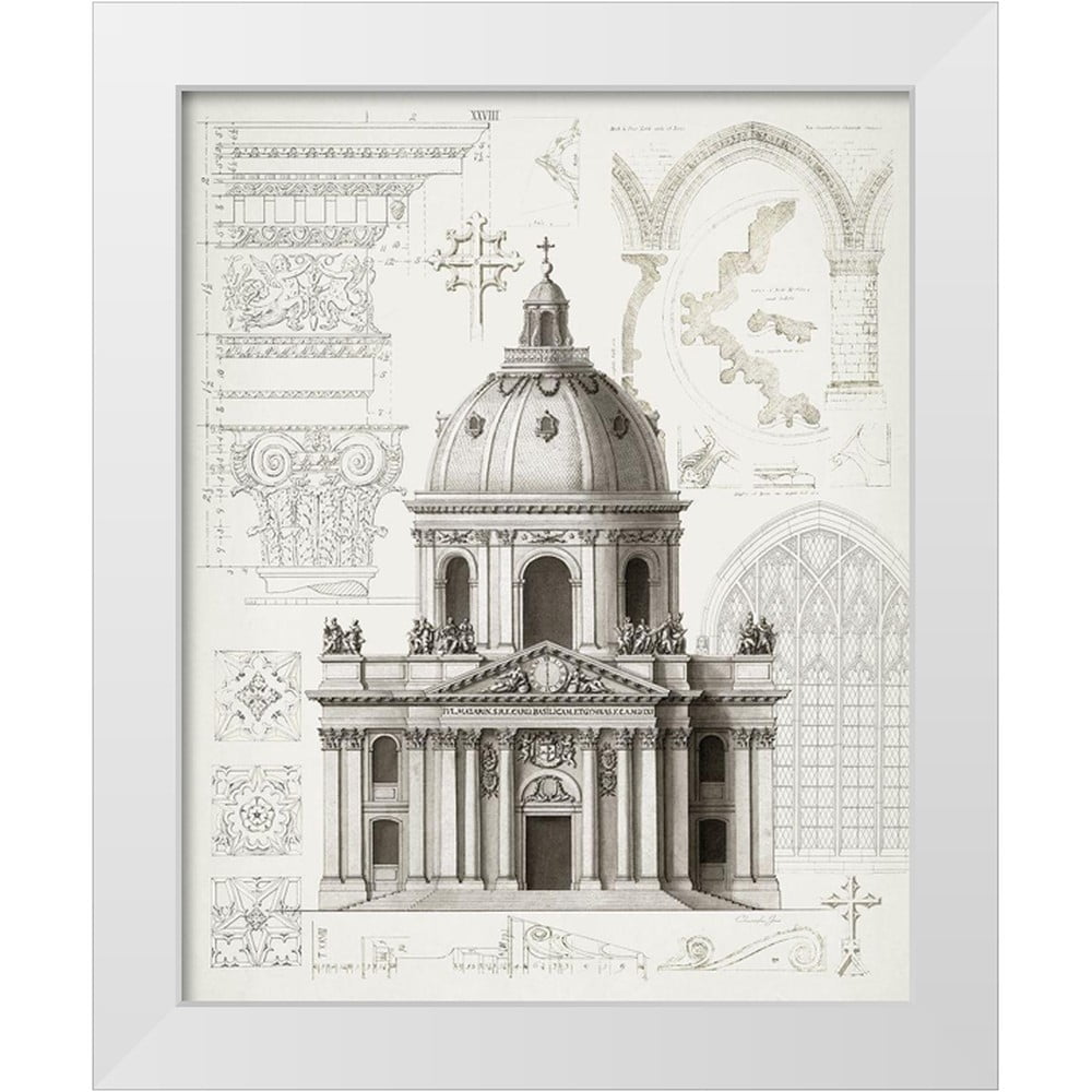 James, Christopher 26x32 White Modern Wood Framed Museum Art Print ...