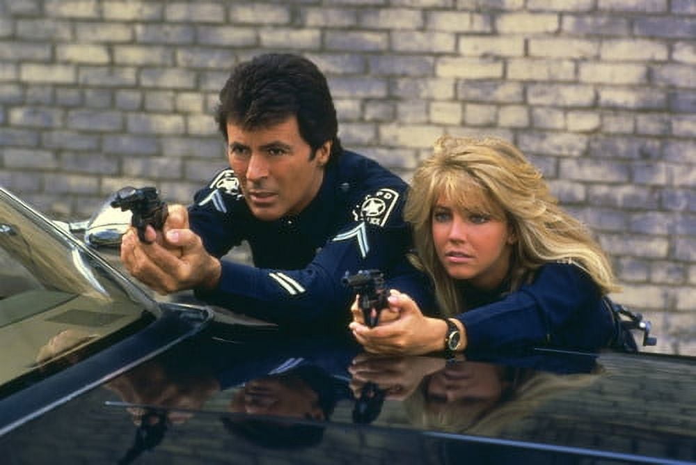 James Darren and Heather Locklear in T.J. Hooker pointing guns by ...