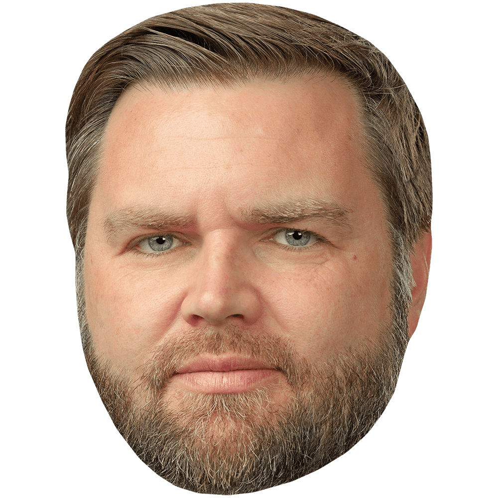 James David Vance (Beard) Big Head. Larger than life mask. - Walmart.com