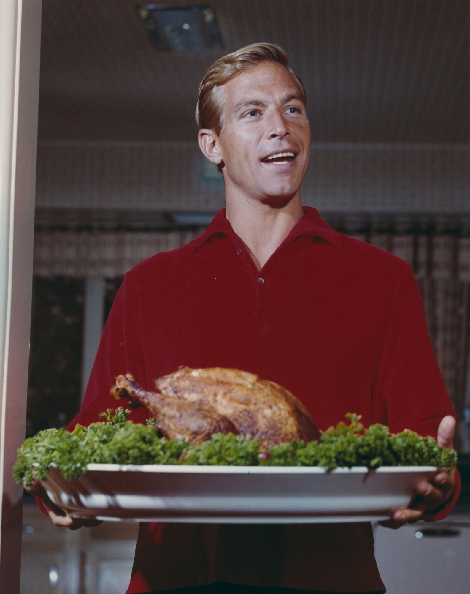 James Franciscus with Roaster Turkey Portrait Photo Print (8 x 10 ...
