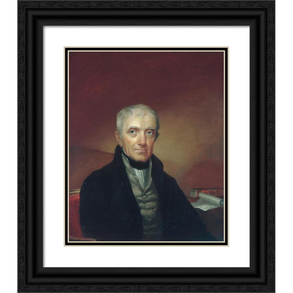 James Frothingham 12x14 Black Ornate Wood Framed Double Matted Museum ...