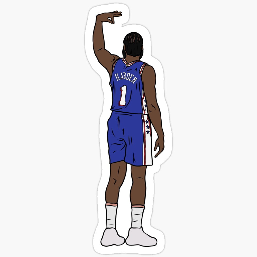 James Harden 3 Point Celebration Sticker Phone Decal Water Bottle ...