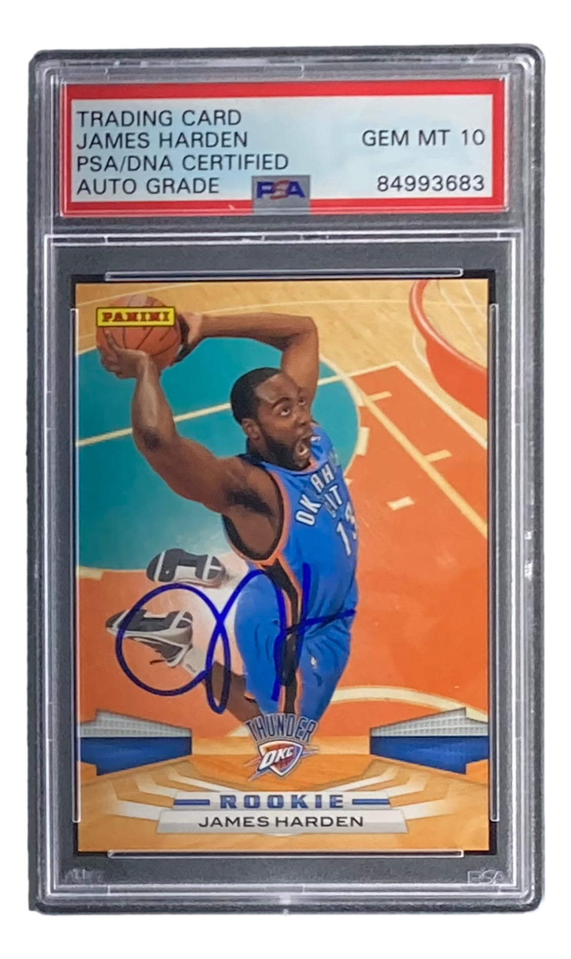 James Harden Signed Slabbed 2009 Panini #303 Rookie Card PSA/DNA Gem MT ...