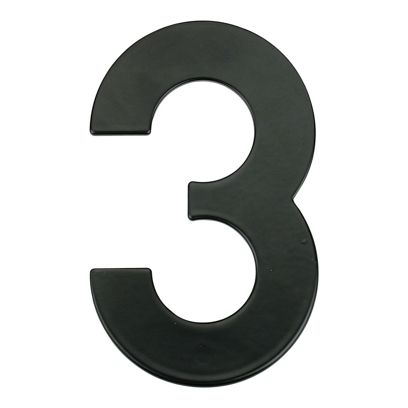 James Hardware NT-6 6-Inch Steel House Number "3", Matte Black, Modern Sans Font - Walmart.com