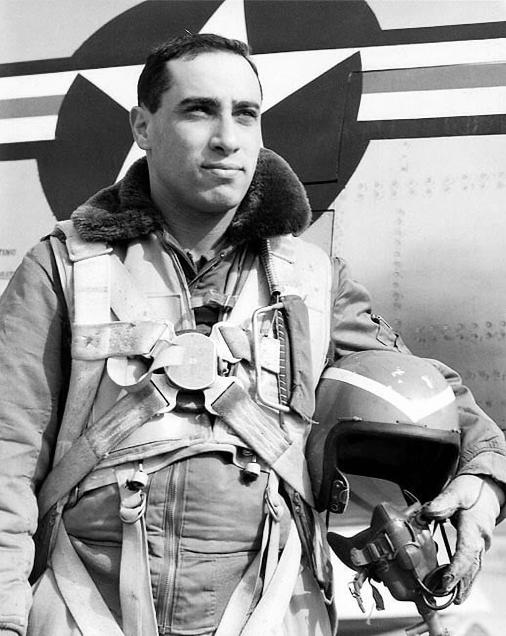 James Jabara Jet Fighter Ace in Flight Suit Korean War - 20x30 Inch ...