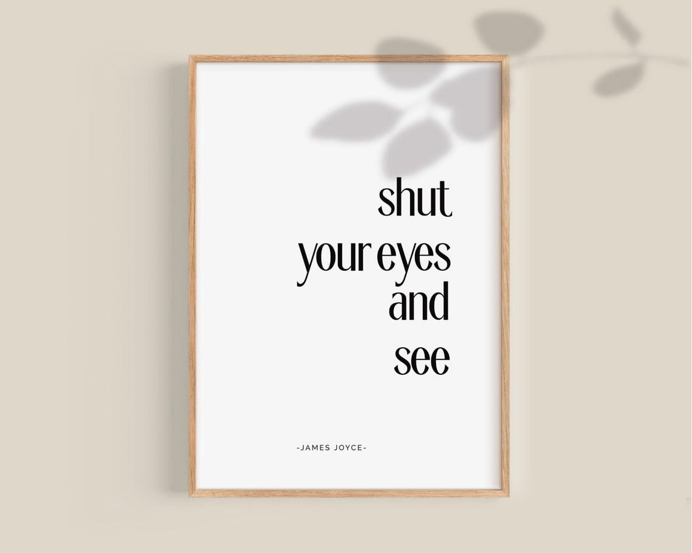 James Joyce Quote Literary Wall Art, Unframed Canvas Size 12x18 ...