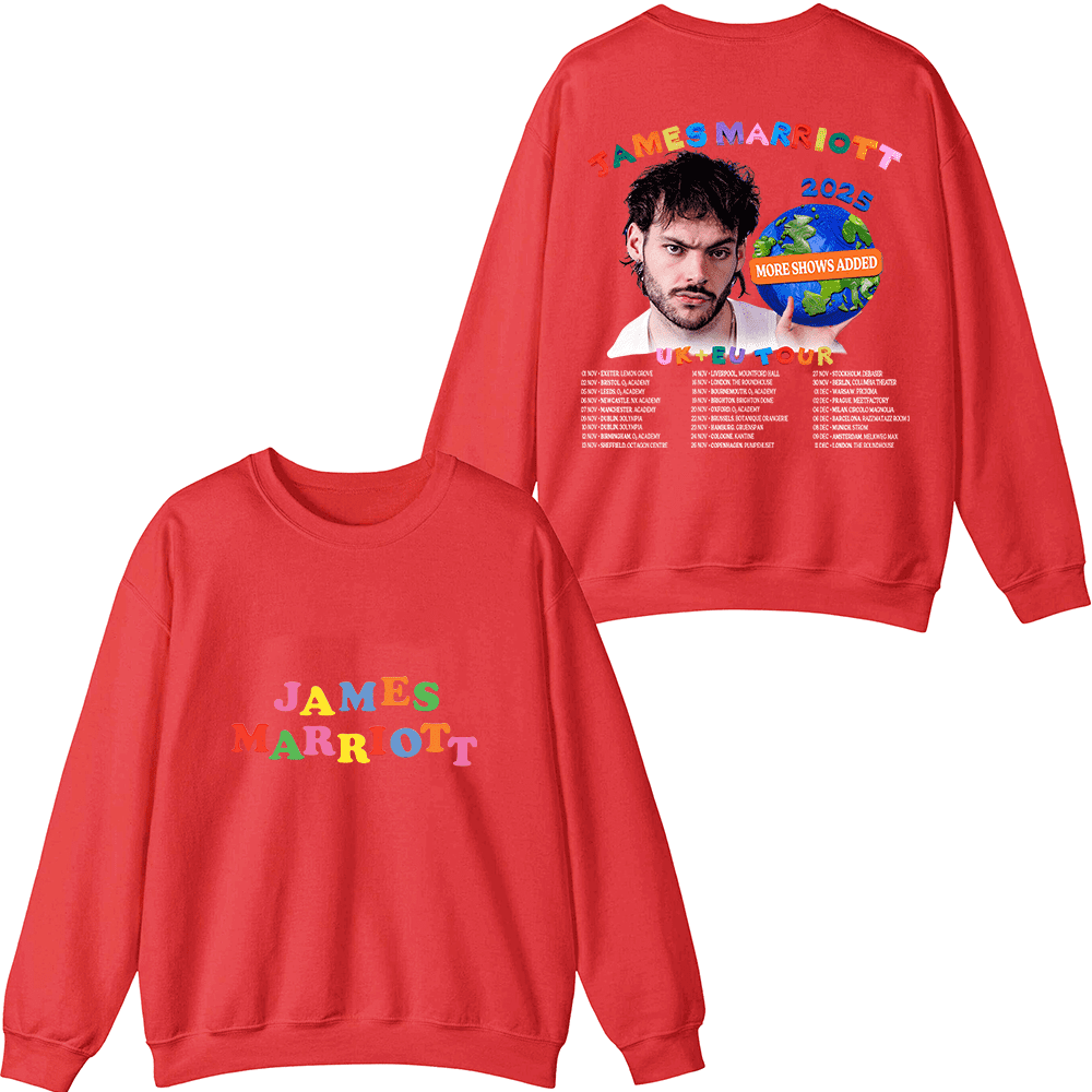 James Marriott Merch 2025 Tour Crewneck Sweatshirt Unisex Men Women ...