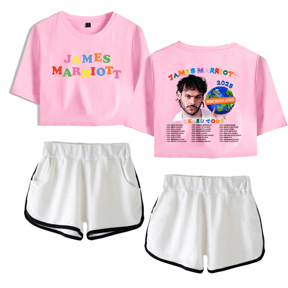 James Marriott Merch 2025 Tour Crop Top Fashion T-shirt Women Girl ...