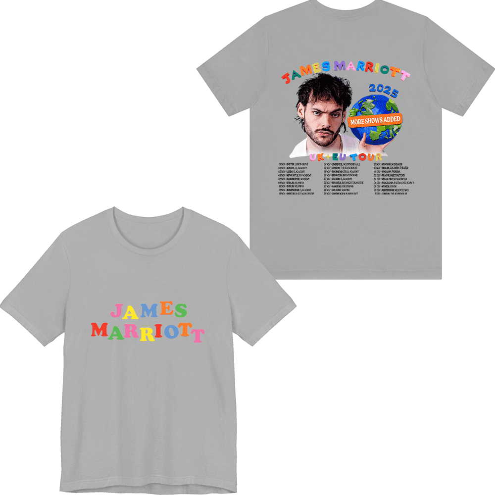 James Marriott Merch 2025 Tour T-shirt Unisex Men Women Shirt Short ...