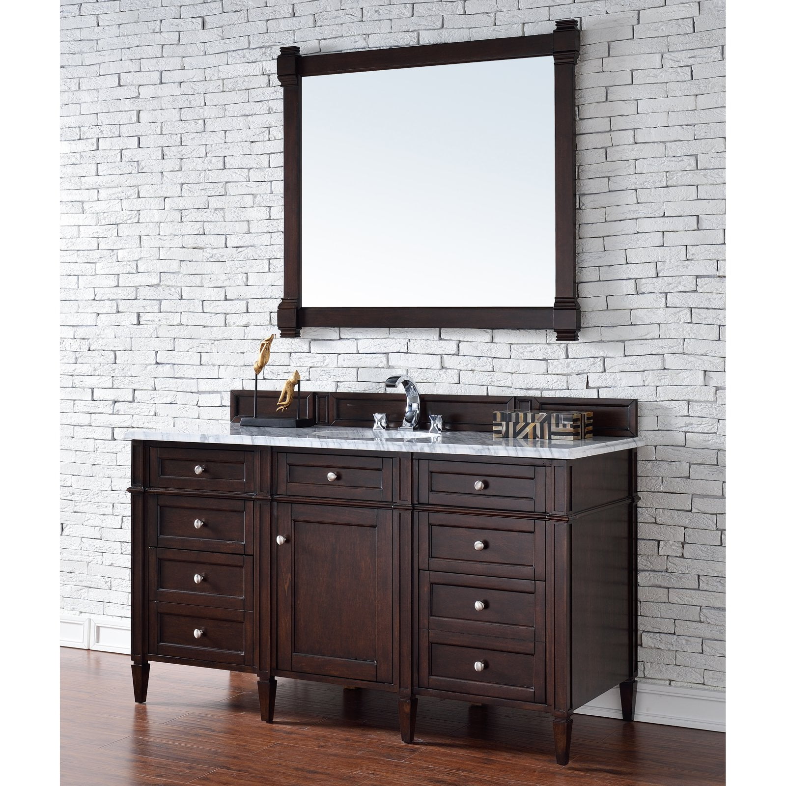 James Martin Brittany 60" Single Bathroom Vanity in Mahogany-4cm ...