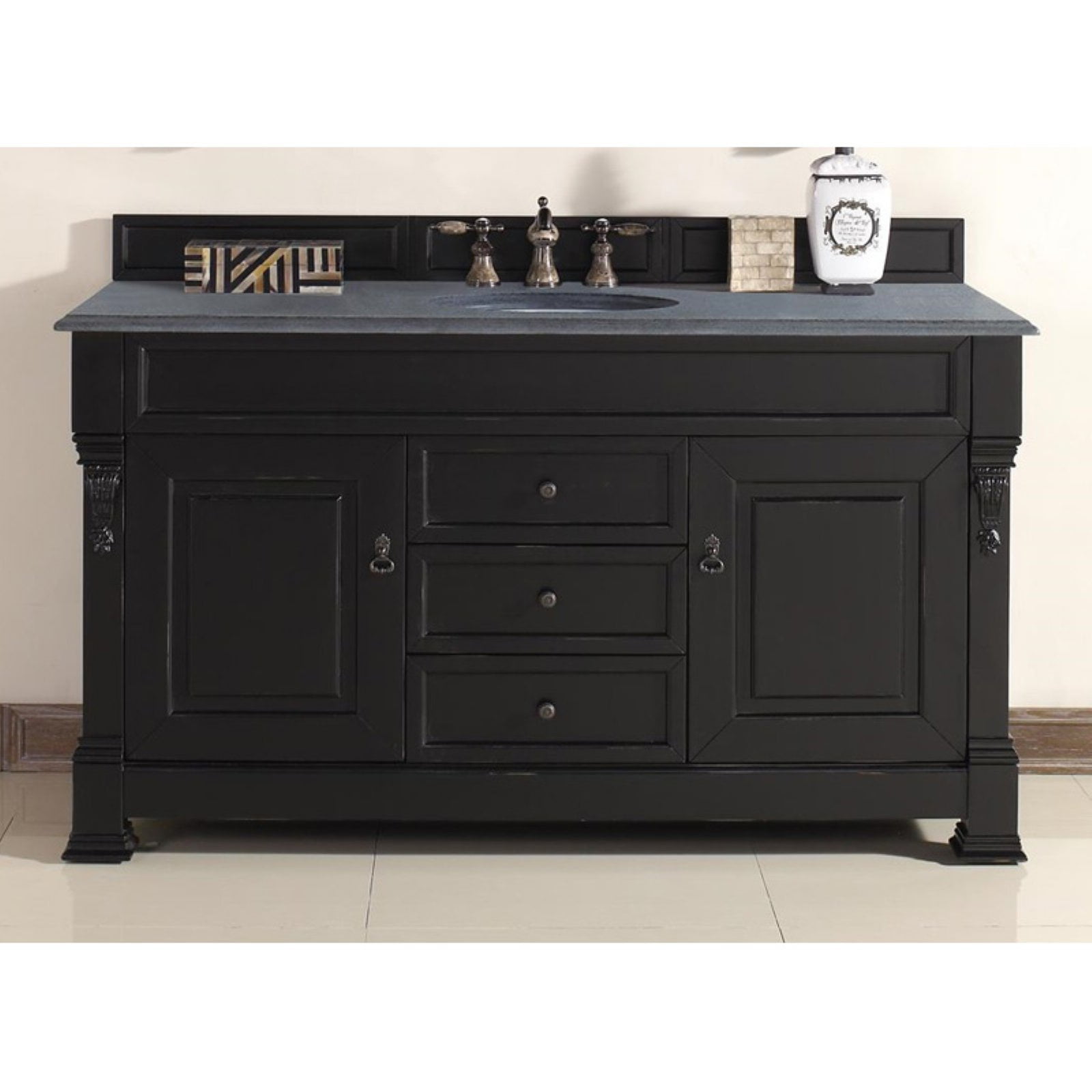 James Martin Brookfield 60" Single Cabinet In Antique Black - (Santa ...