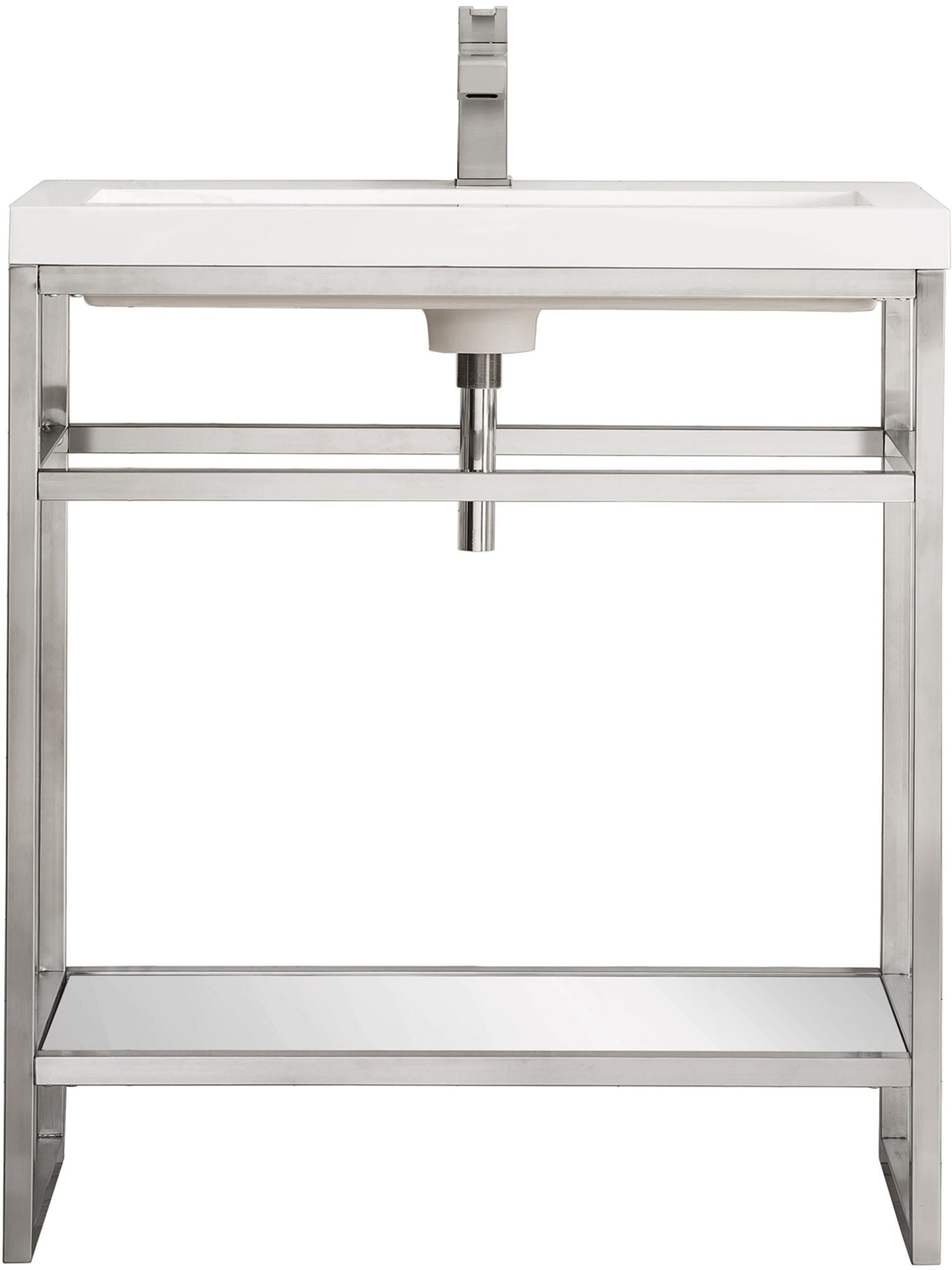 James Martin Furniture 31.5 in. Boston Stainless Steel Sink Console ...