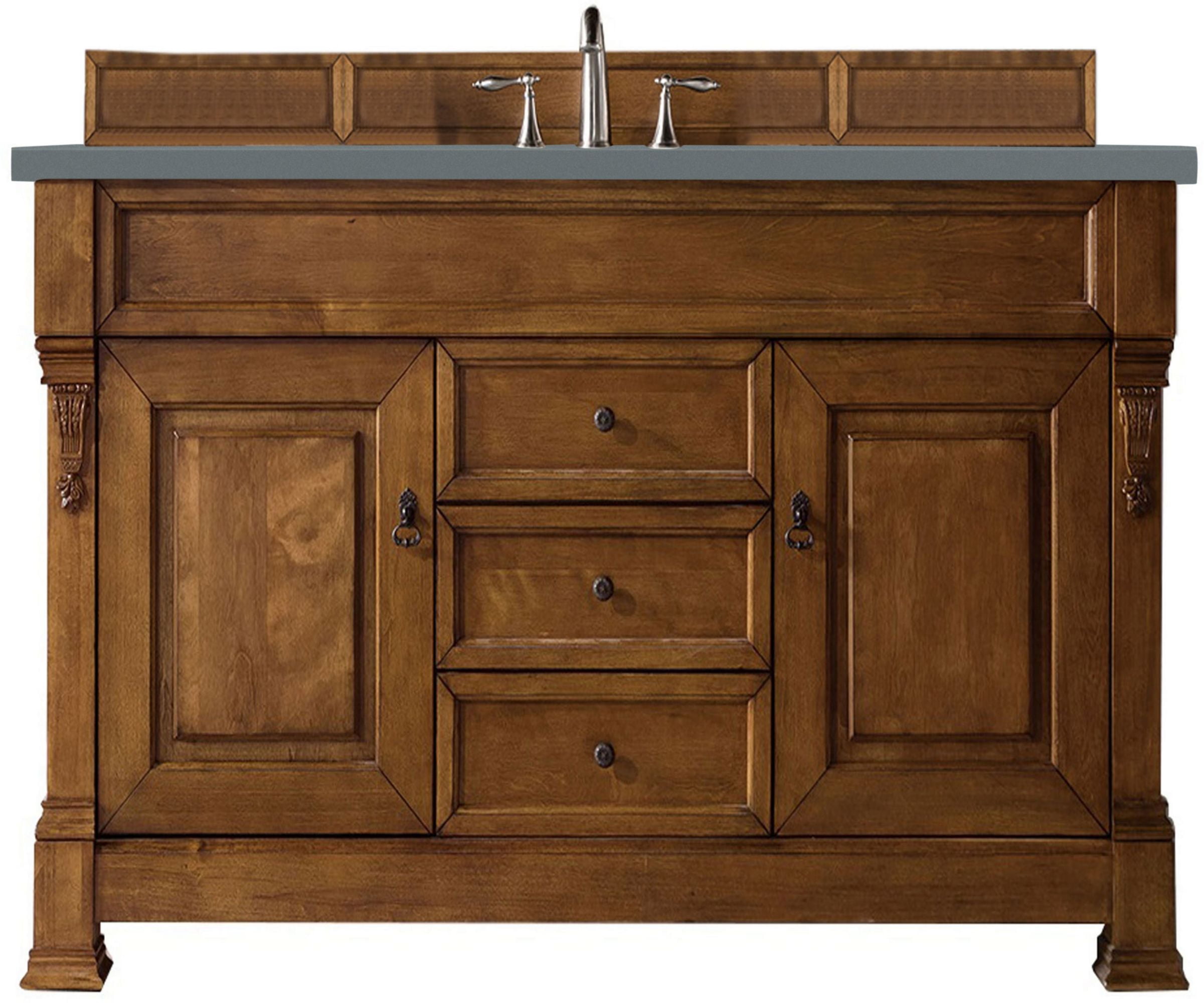 James Martin Furniture 60 in. Brookfield Single Vanity with 3 cm Cala Blue Quartz Top, Country ...