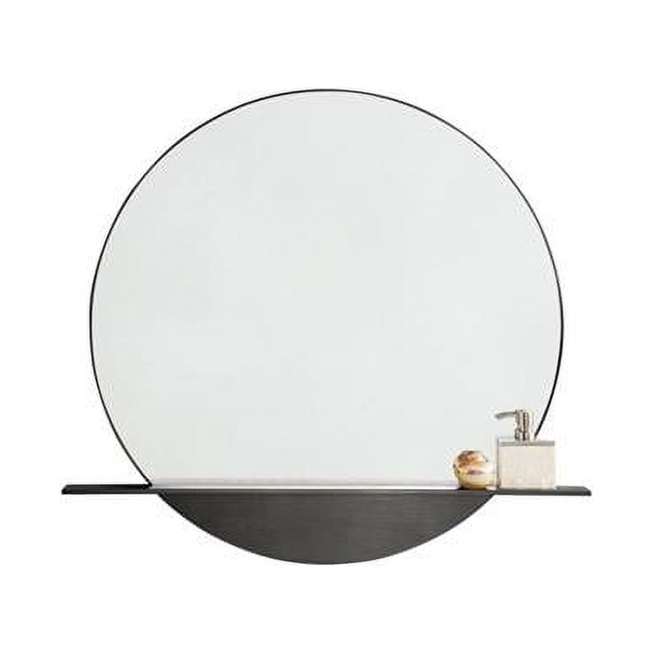 James Martin Furniture 909-M36-MDI 36 in. Platform Mirror, Modern Iron ...