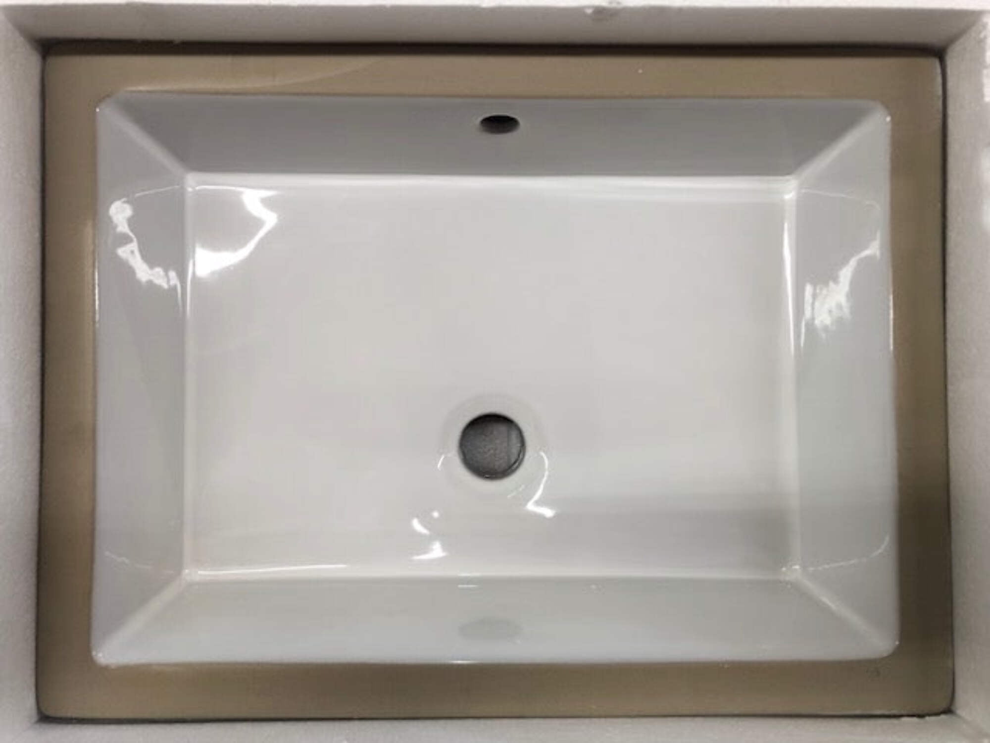 James Martin SNK-RF-WHT Rectangular Undermount Lavatory Sink Flat Base ...