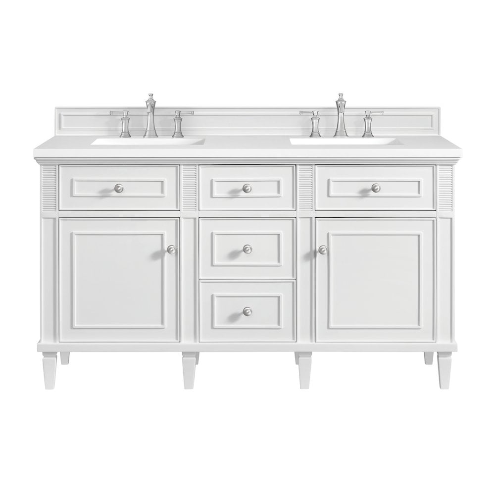 James Martin Vanities 60" Double Vanity, Bright White - Walmart.com