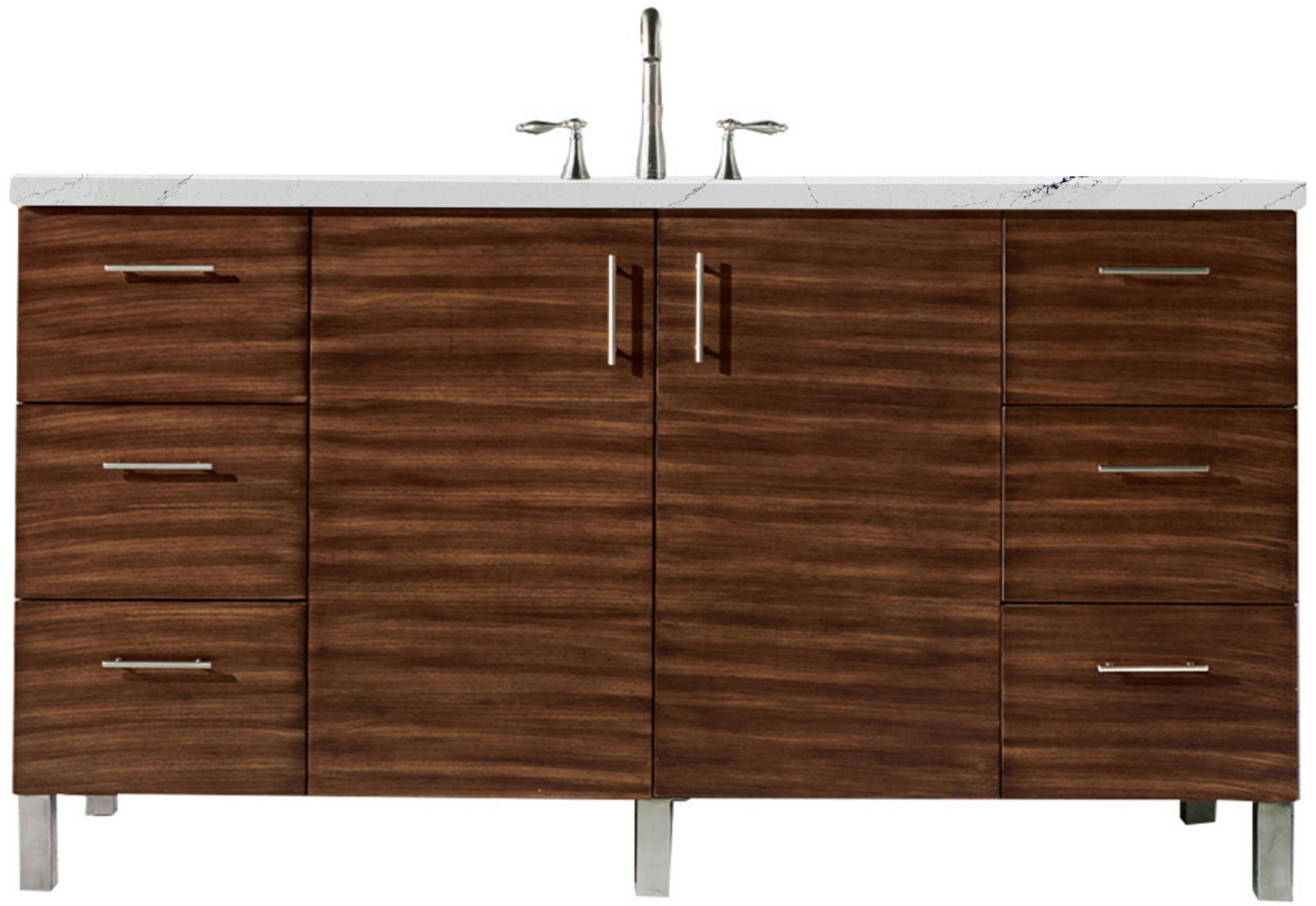 James Martin Vanities 850-V60s-3Enc Metropolitan 60" Wall Mounted Or ...