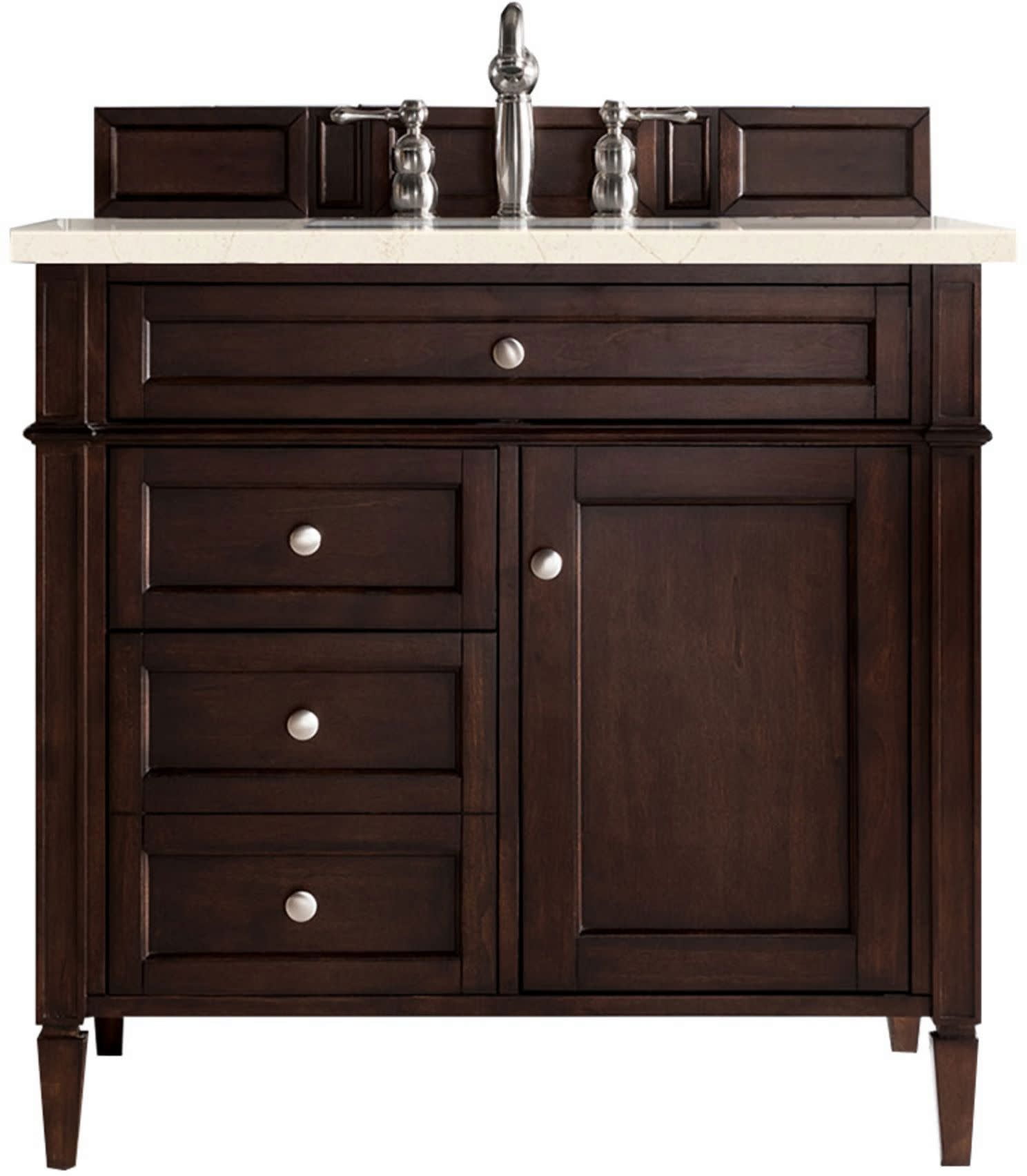 James Martin Vanities 650-V36-3Emr Brittany 36" Single Basin Poplar ...