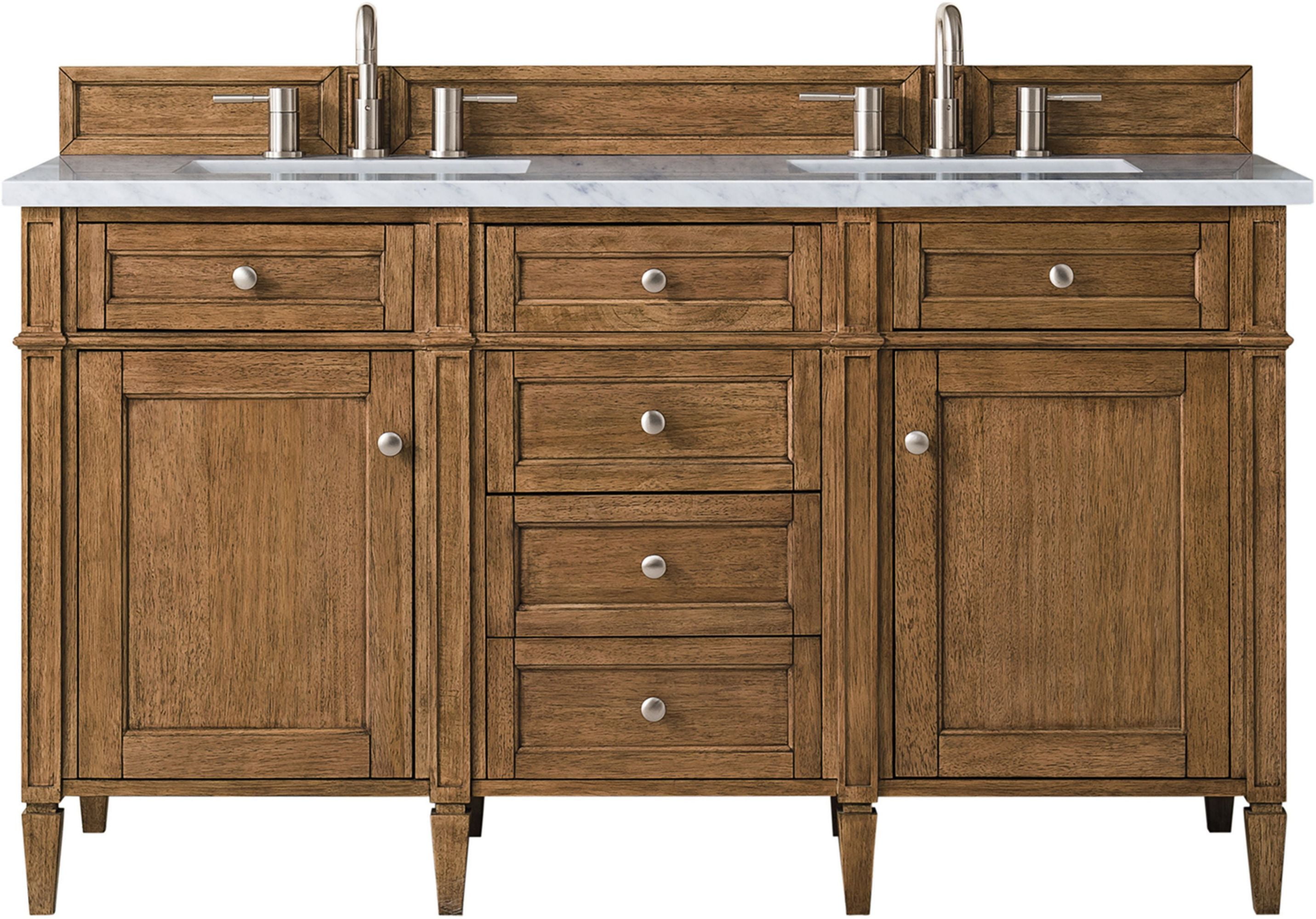 James Martin Vanities 650-V60d-3Af Brittany 60" Double Basin Poplar ...