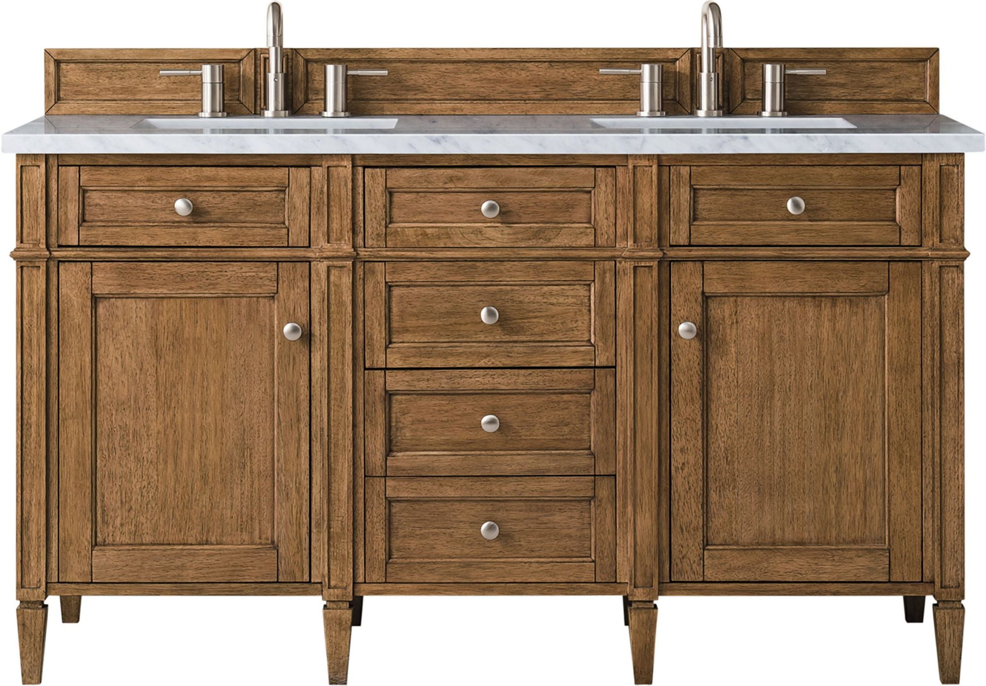 James Martin Vanities 650-V60d-3Ejp Brittany 60" Double Basin Poplar ...