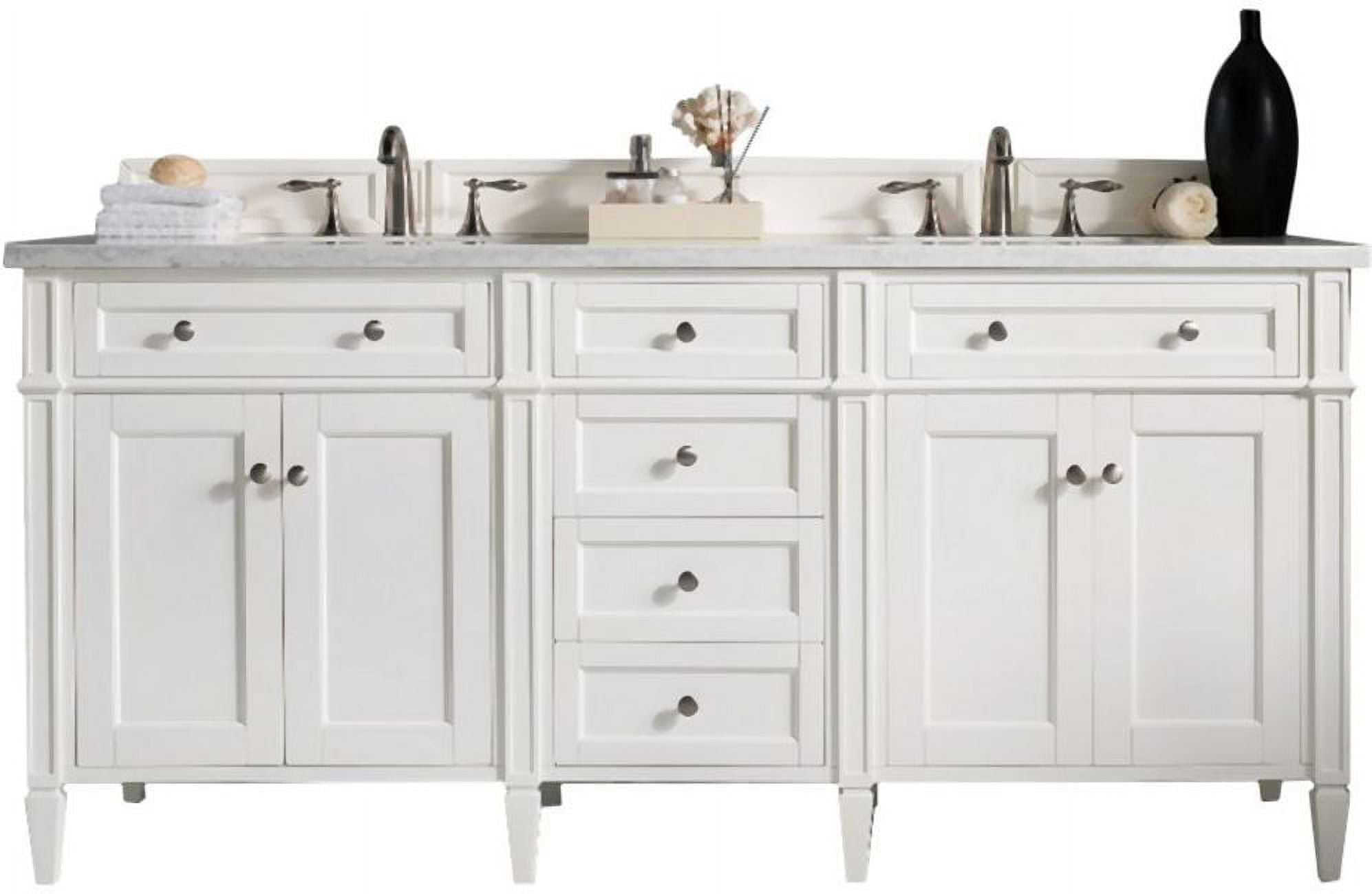 James Martin Vanities 650-V72-3Car Brittany 72" Double Basin Poplar ...