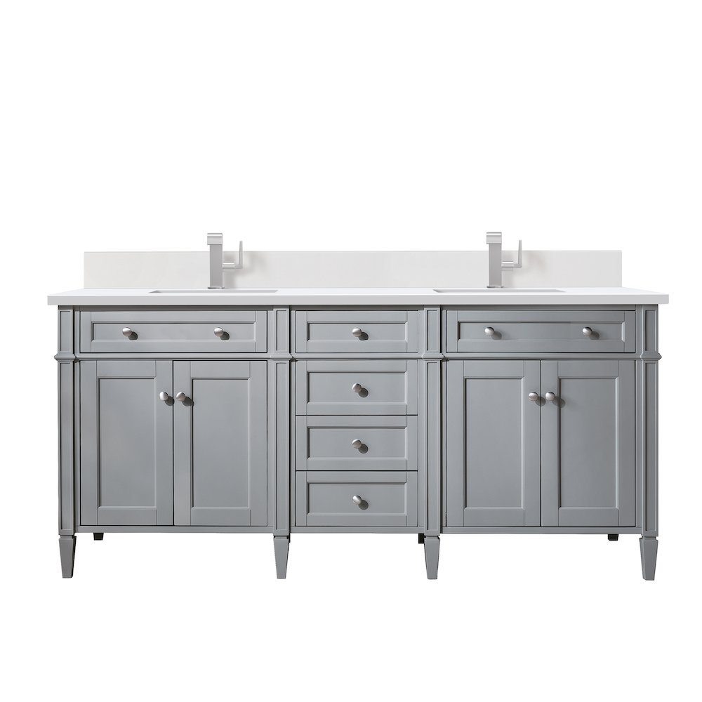 James Martin Vanities 72" Double Vanity, Urban Gray w/ Single Hole 3 CM ...