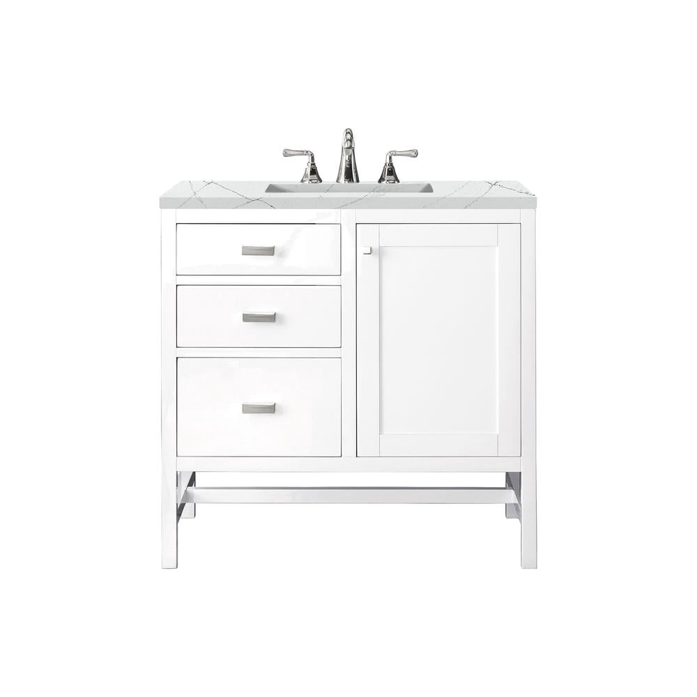 James Martin Vanities Addison 36" Single Vanity Cabinet, Glossy White ...