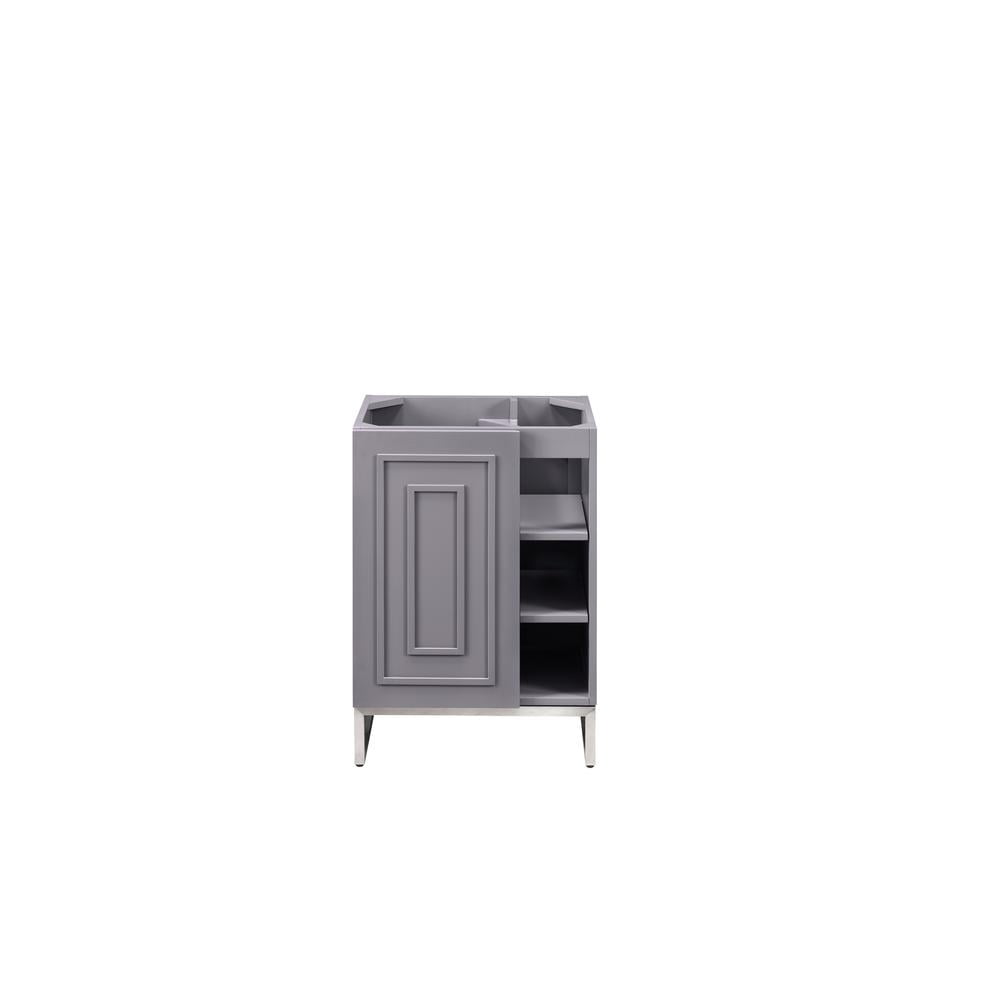 James Martin Vanities E110-B24 Alicante' 24" Stainless Steel Vanity ...