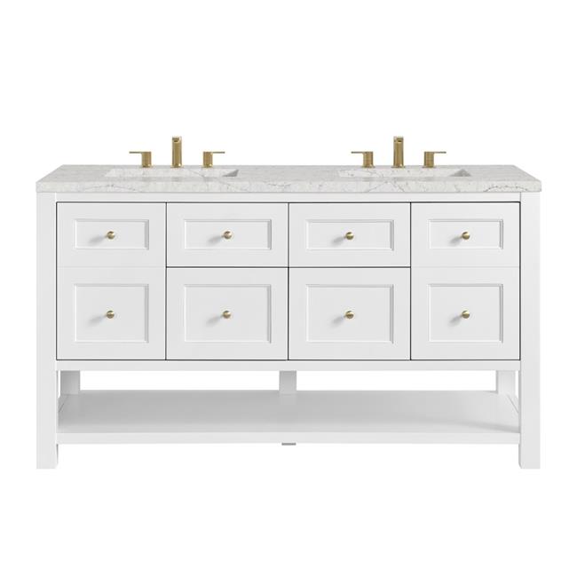 James Martin Vanities 330-V60D-BW-3EJP Breckenridge 60 in. Modern ...