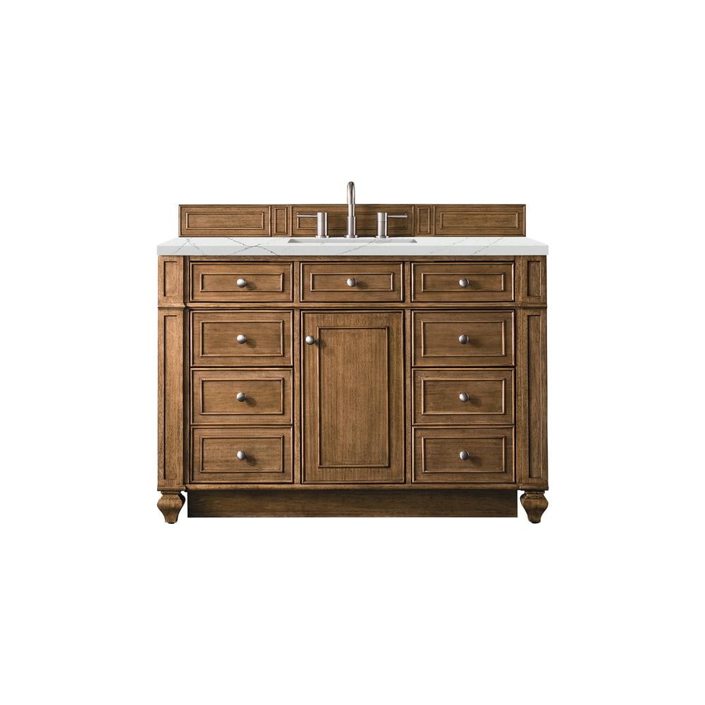 James Martin Vanities Bristol 48" Single Vanity, Saddle Brown, w/ 3 CM ...
