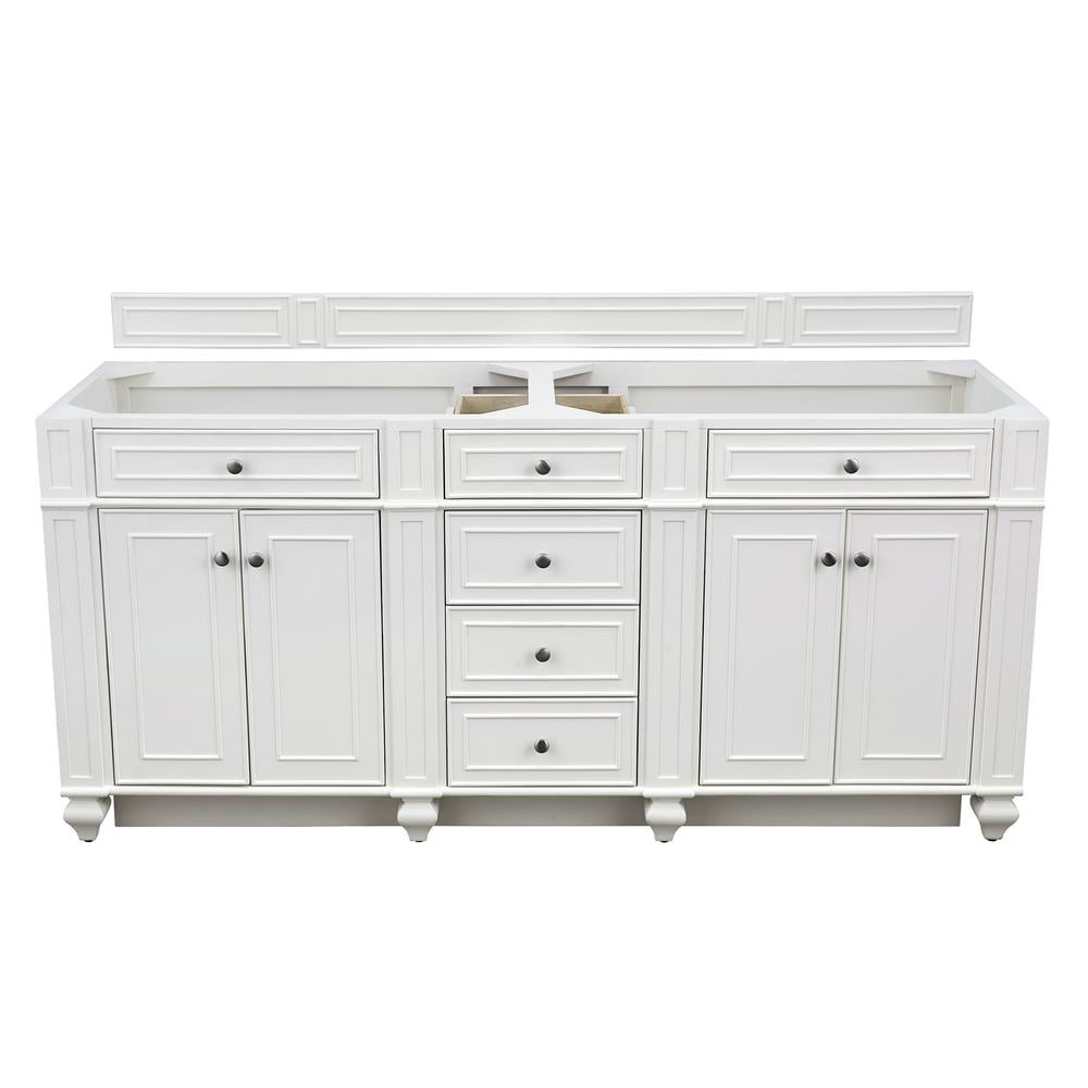 James Martin Vanities Bristol 72" Double Vanity, Bright White - Walmart.com