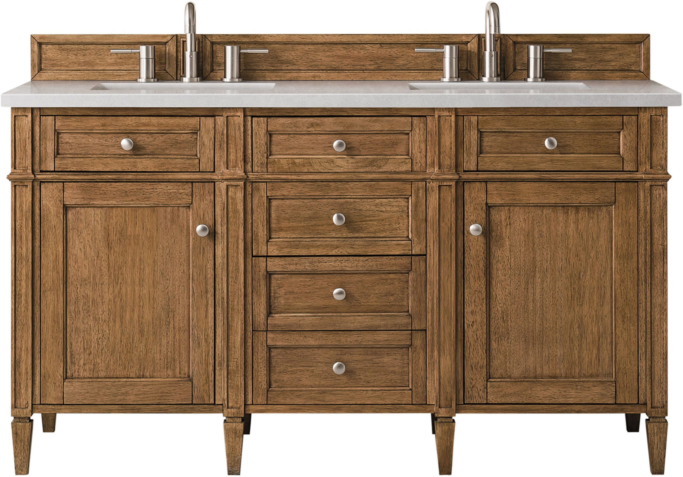 James Martin Vanities 650-V60d-3Esr Brittany 60" Double Basin Poplar ...